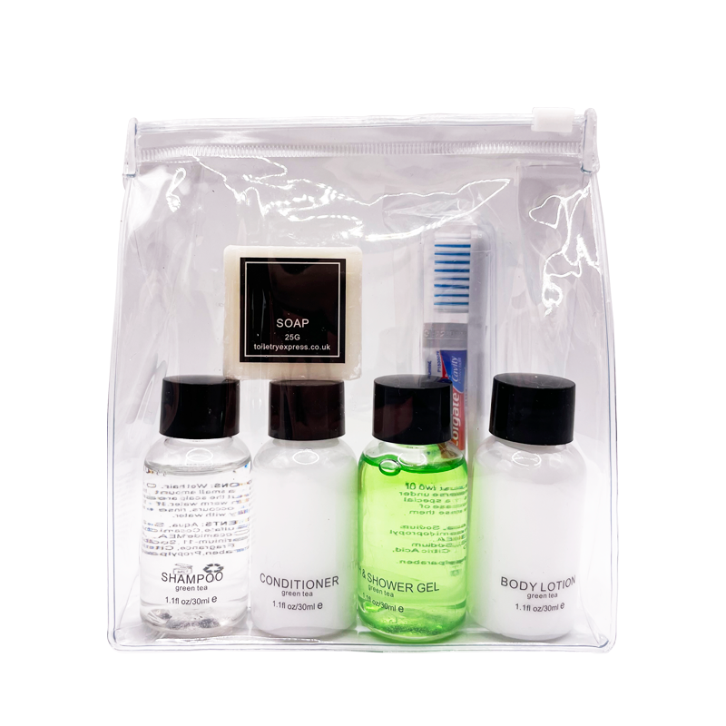 Green Tea Guest Toiletry Bag - Amenities Welcome Pack